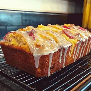 Lemon Rhubarb Loaf with Glaze: A Delightful Recipe!
