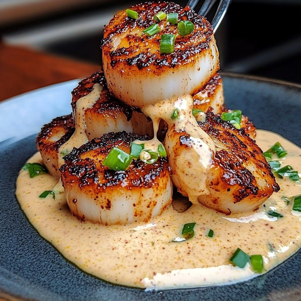 Seared Scallops with Spicy Cajun Cream Sauce: A Must-Try!