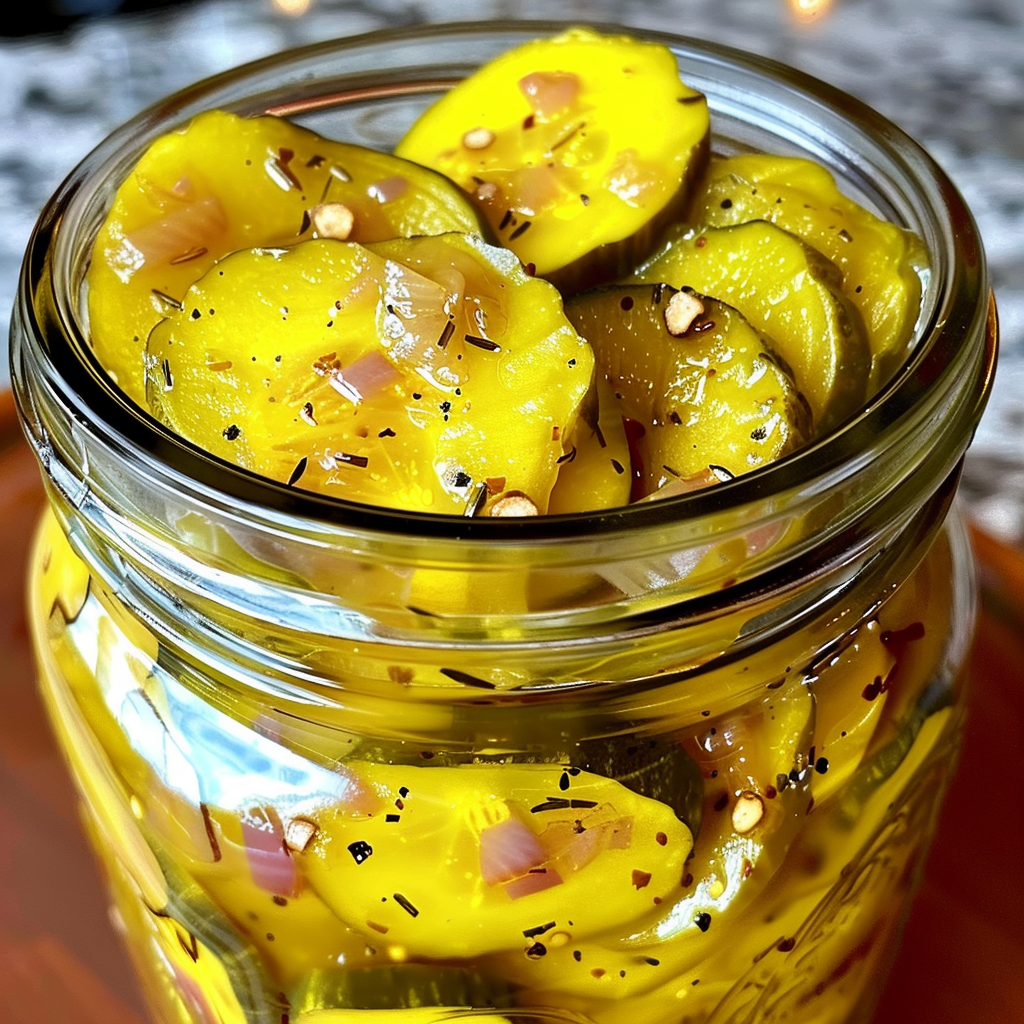 Sweet Yellow Squash Pickles Recipe