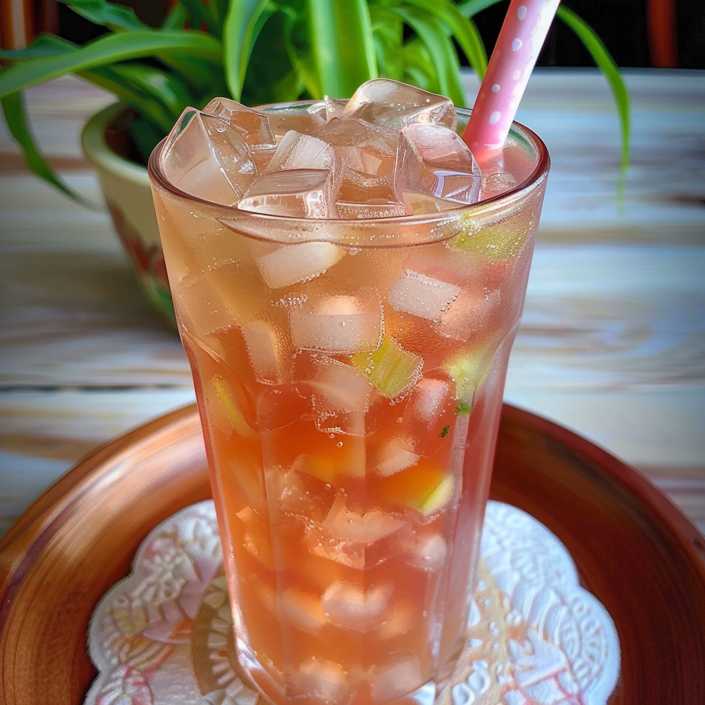 Iced Rhubarb Tea Recipe – Refreshing Summer Drink with Mint