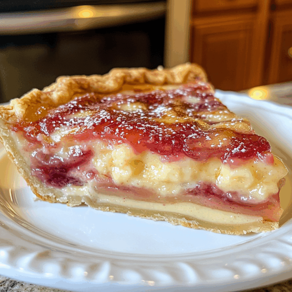 Crustless Rhubarb Custard Pie – Easy Spring Dessert