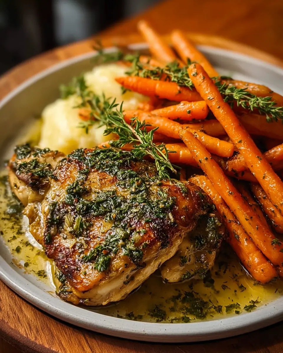 Garlic Herb Chicken & Carrot Plate: Easy, Flavor-Packed Delight